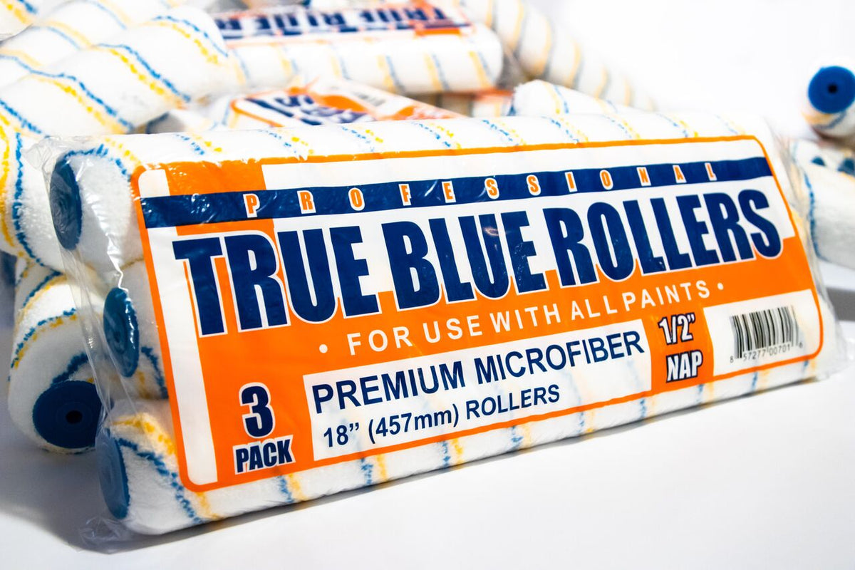 Case of 18 inch rollers 1/2 inch nap (24 count case) – True Blue Paint ...